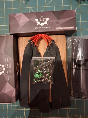 Snipersling .60 Black OTT 23/18 Flat Catapult Bands x3 Slingshot ...