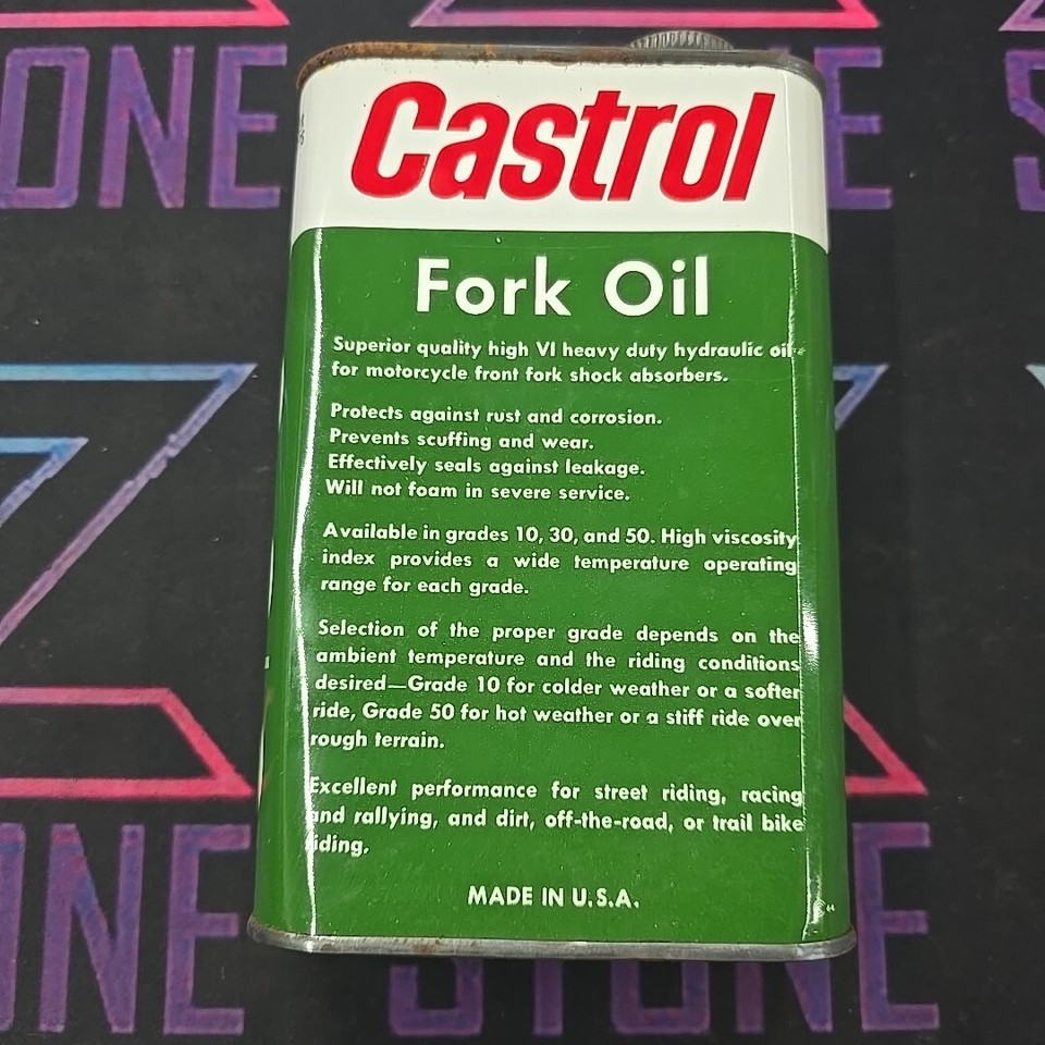 Vintage Castrol Fork Oil 50 Full One Pint Can | eBay