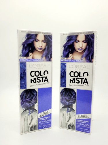 2-Loreal COLORISTA Semi-Permanent Temporary Hair Color Indigo # ...