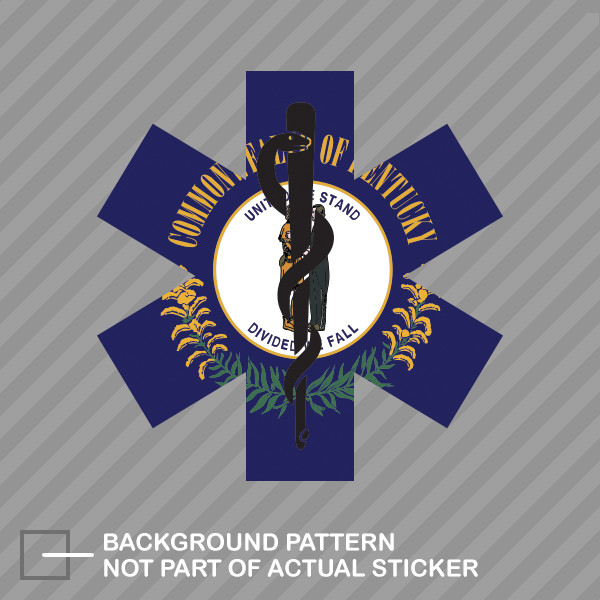 Kentucky State Shaped EMT Flag Sticker Decal Vinyl EMS Paramedic KY | eBay
