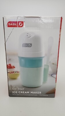 Dash My Pint Ice Cream Yogurt Sorbet Maker Aqua & White With Mixing ...