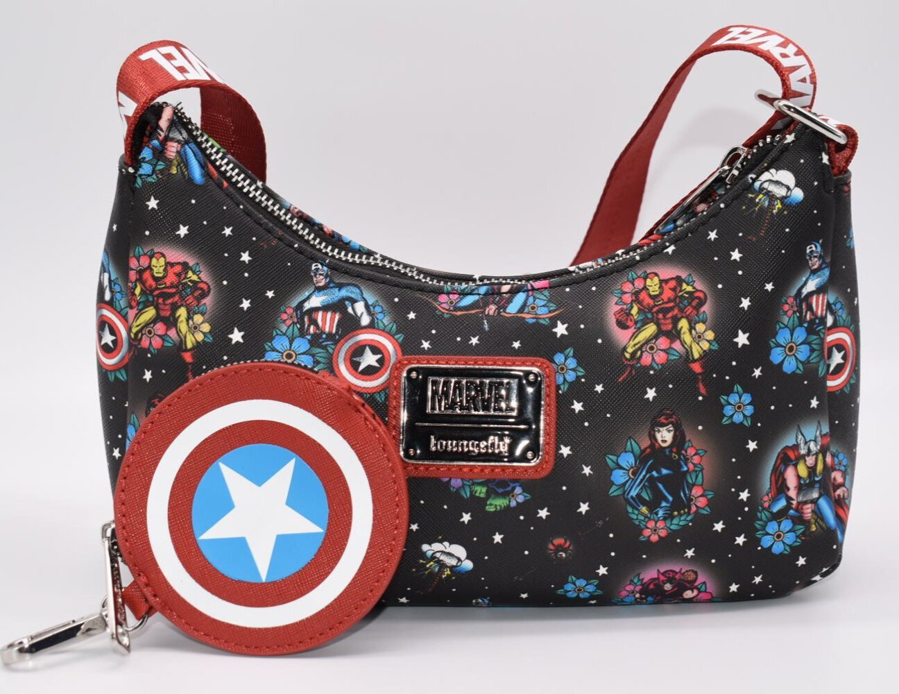 Loungefly Marvel Avengers Tattoo Shoulder Bag & Coin … - Gem