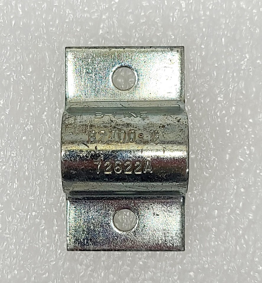 B-Line B2400-1/2 ZN Strut Pipe Clamp Strap ~ Zinc Plated ~ 1/2" ~ 2 ...