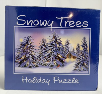 Current 1000 Piece Jigsaw Puzzle Christmas Winter Snowy Trees & Cottage ...