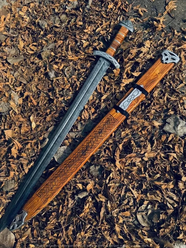 Handmade Damascus Steel Northman Sword Viking Sword With Handmade ...