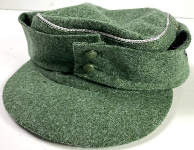 WWII GERMAN WAFFEN OFFICER NCO M43 M1943 WOOL COMBAT FIELD CAP-XLARGE ...