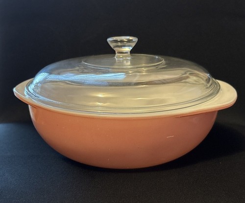 Pyrex Pink Flamingo 2 Qt Round Casserole Dish Handles 624C Lid READ! | eBay