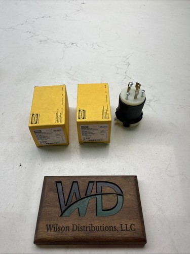 Lot of 2 Hubbell HBL2311 Turn Twist-Lock Locking Plugs 20A 125V, Male ...
