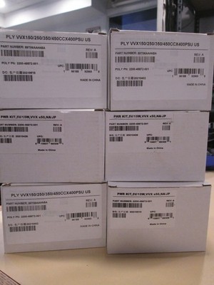 Polycom 2200-48872-001 240 V AC Adapter VVX 150 250 350 450 Lot of 6 ...