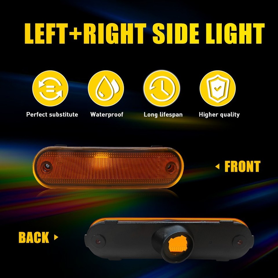 For 1990-2005 Mazda Miata MX-5 Amber Lens Front Side Marker Light ...