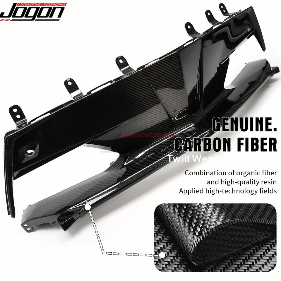 Carbon Front Central Bumper Bar Grill Guard Trim For C8 Corvette Z06 ...