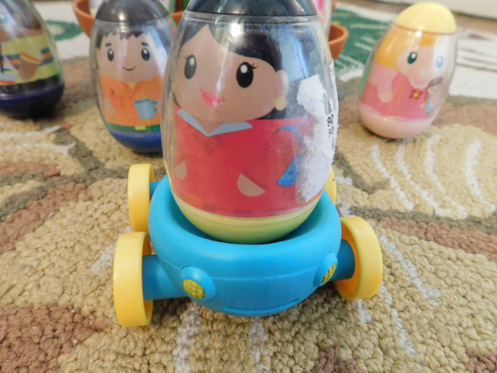 Lot Hasbro Weebles Wobble Squirrel Merry Go Round car 6 Figures Girls ...