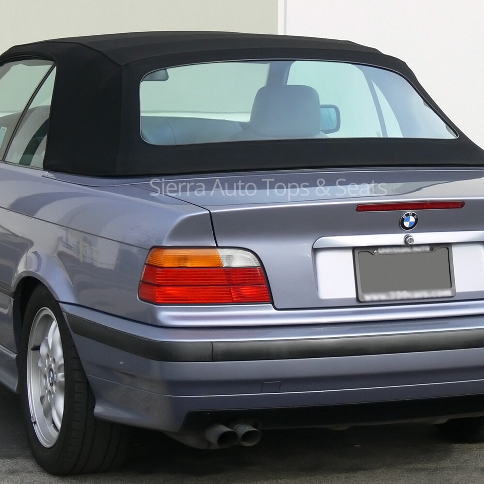 BMW E36 3-Series Convertible Top 94-99, Black Budget Cloth with Plastic ...