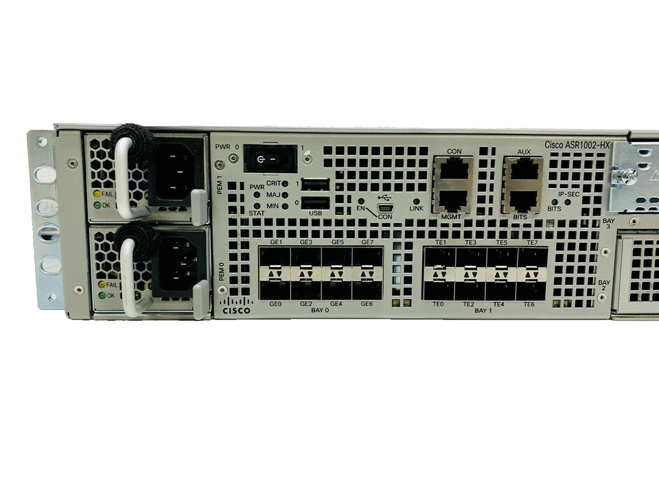 Cisco ASR1002-HX System,4x10GE+4x1GE, 2xP/S, ASR1002HX-IPSECHW Crypto ...
