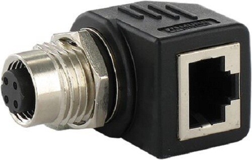 Murr Elektronik ADAPTER 4-Pole M12 To 1-Pole RJ45 Socket, Right Angle ...