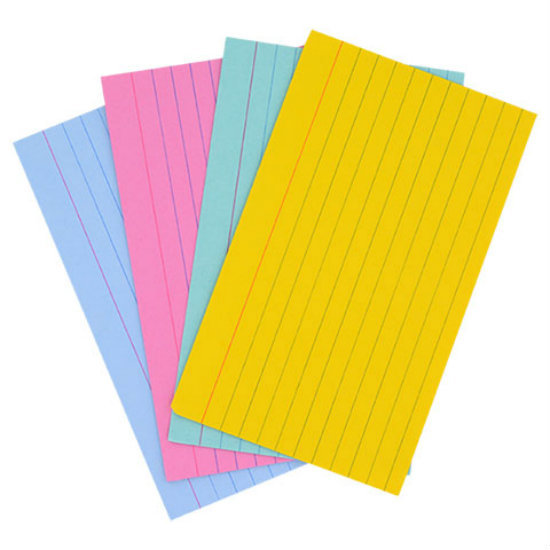 Colored Index Cards On The Floor