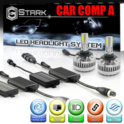 LED 90W 9000LM 6000K 6K White Kit Headlight High Beam Only Bulbs - 9005 ...