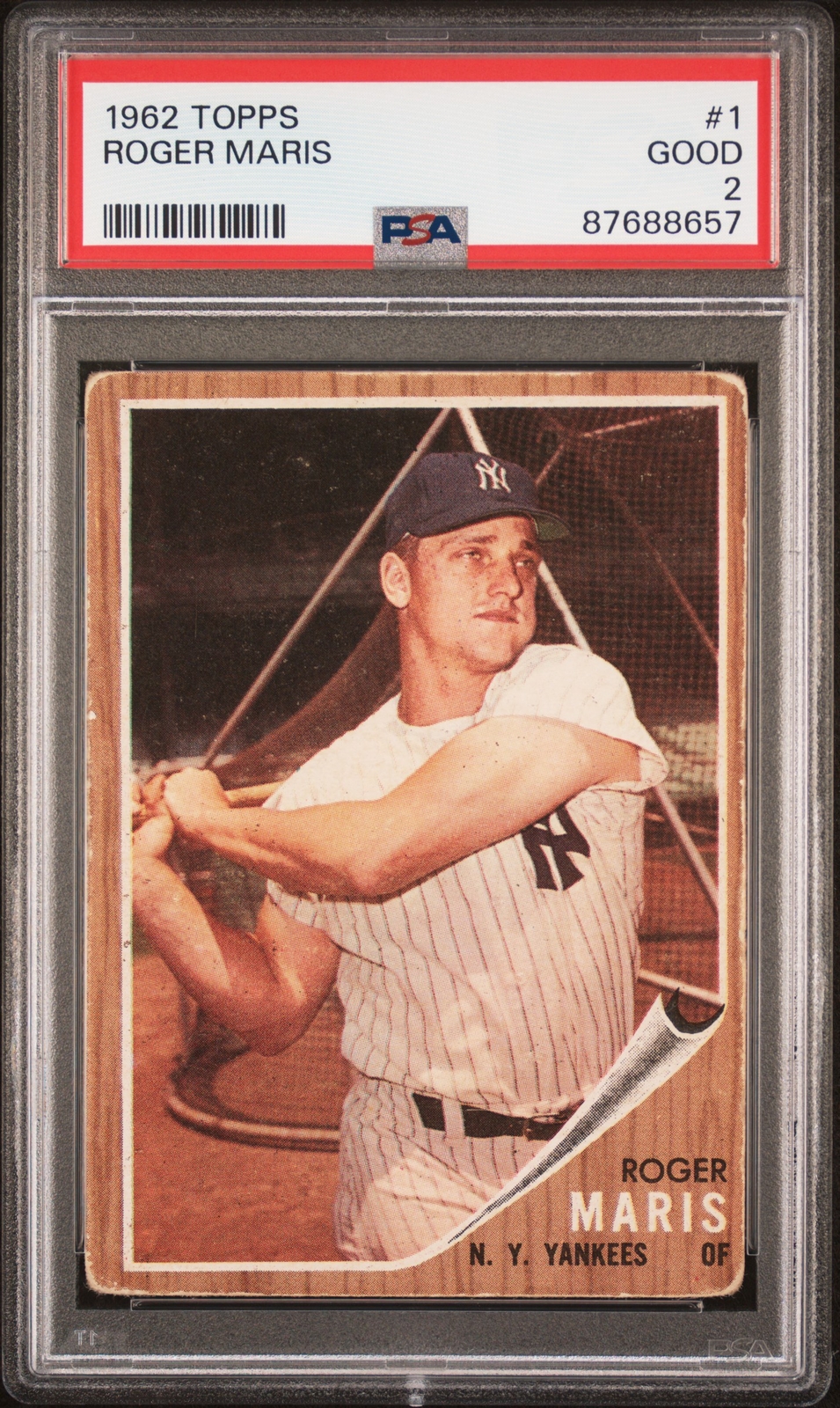 Roger Maris 1962 Topps #1 PSA Graded 2 GOOD | eBay