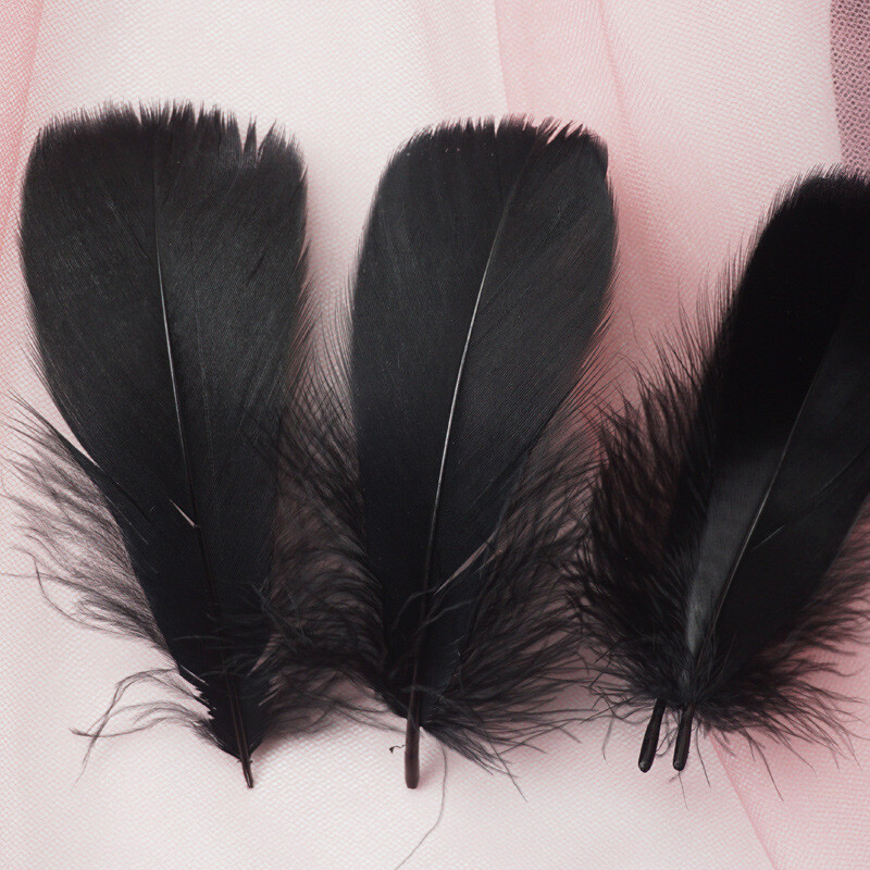 100PCS DIY Multicolour Feather Filled With Decorative Materials Crafts ...