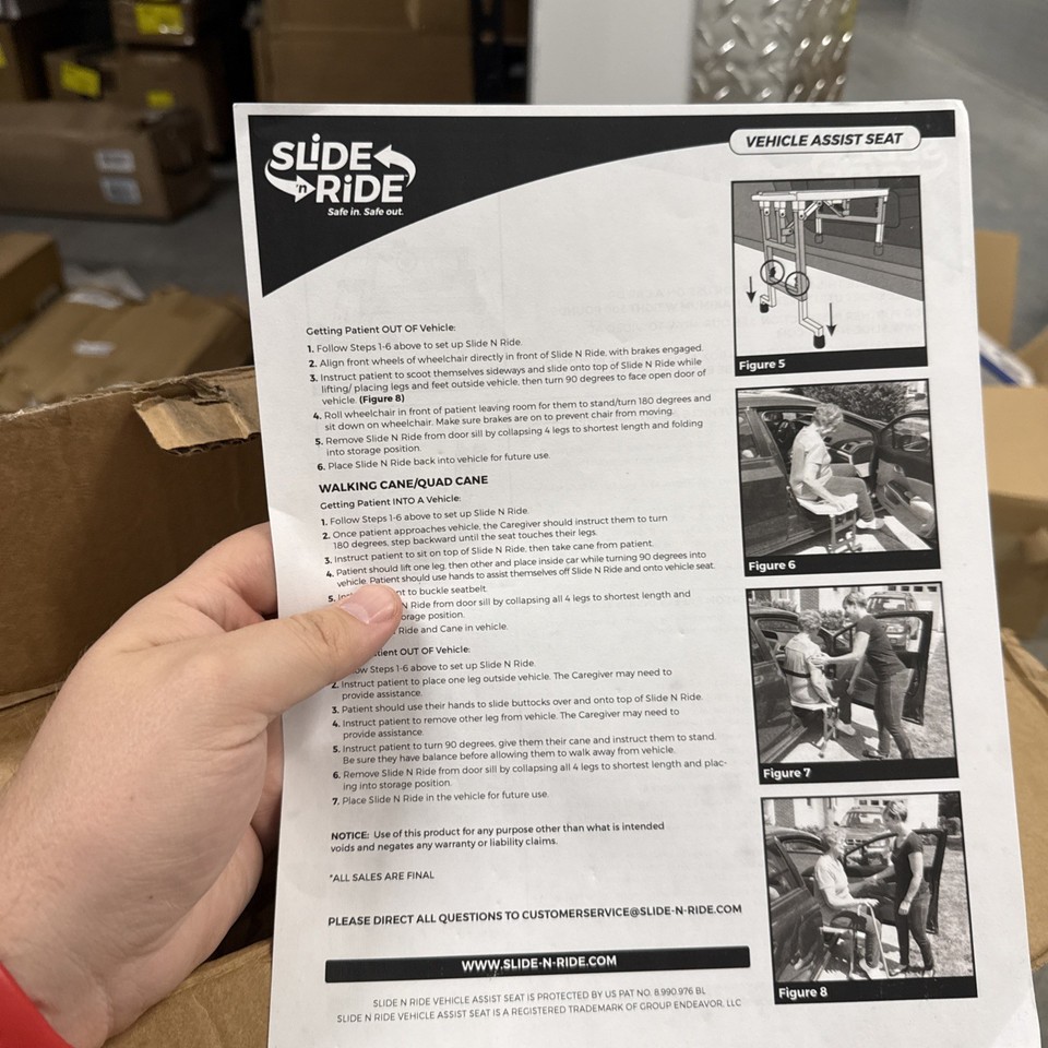 Slide 'n Ride® Vehicle Assist Transfer Seat/Board/Device-500lb. Rated ...