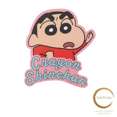 New Small Planet Crayon Shin-chan Character Sticker Shin-chan Logo Pink ...