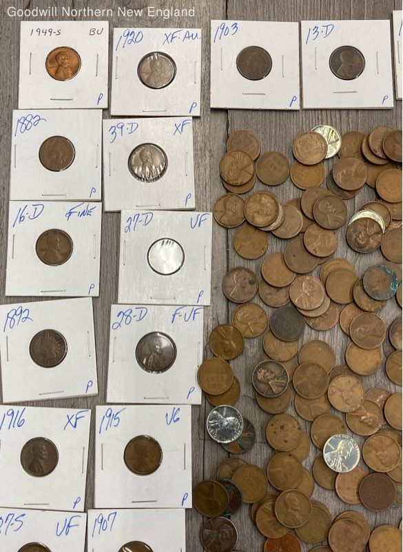 240+ US Penny Lot Wheats & Pre 1900 Incl Steel Pennies Mixed Assorted ...