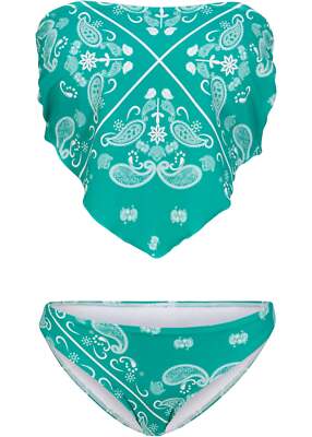 2-tlg Set Tankini nachhaltig Gr. 46 Cup A+B Petrol Weiß Bademode ...