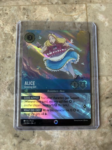 Disney Lorcana Alice Growing Girl EN2 #213 | eBay