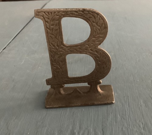 Vintage Cast Metal Standing Sign Decorative Letter Art Graphic “B” | eBay