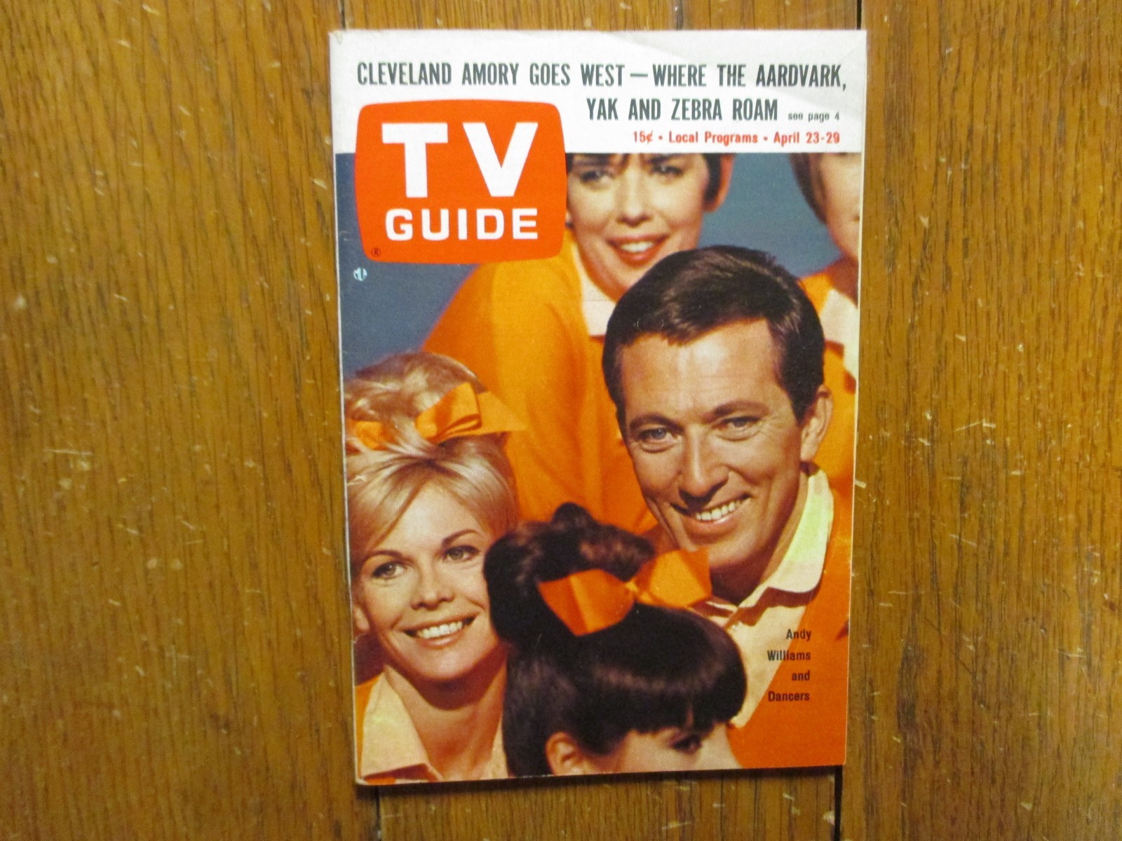 1966 TV Guide Mag(ANDY WILLIAMS/BARBARA McNAIR/MIKE KELLIN/CHERYL ...