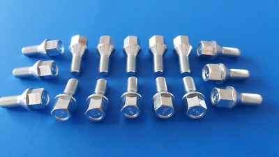 16 Radschrauben passend für Stahlfelgen Fiat 500 , 500C , 500X M12 x 1 ...