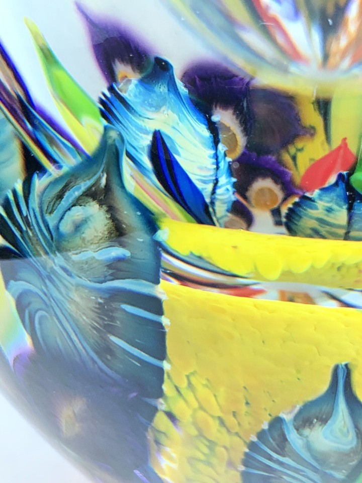 David Lotton Vase Lotton Art Glass Floral Bouquet 2009 | eBay