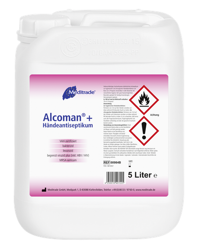 Meditrade ALCOMAN® Händedesinfektion 5 L Kanister Desinfektion Hygiene ...