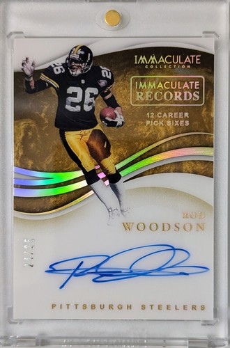 ROD WOODSON 2020 Immaculate IMMACULATE RECORDS GOLD AUTOGRAPH! #24/25 ...