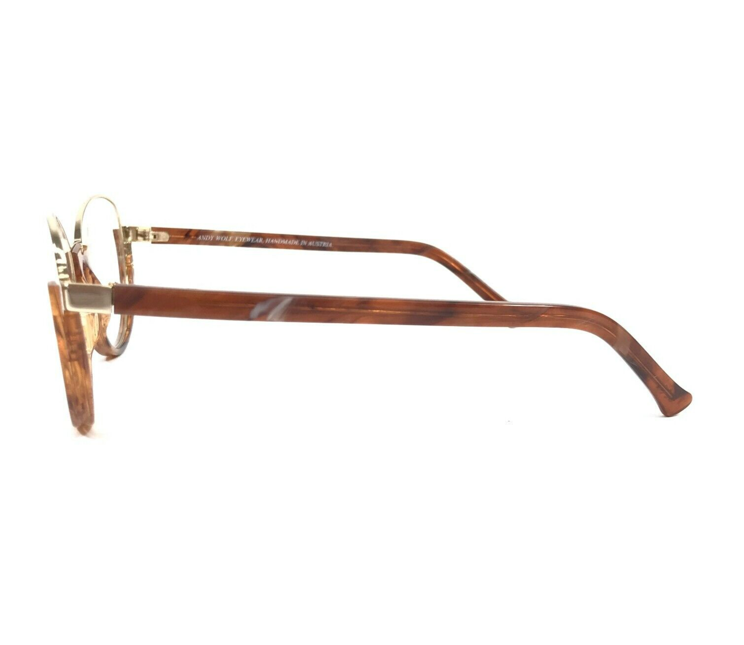 Andy Wolf Eyeglasses Frames 5042 col. h Brown Gold Cat Eye Full Rim 54 ...