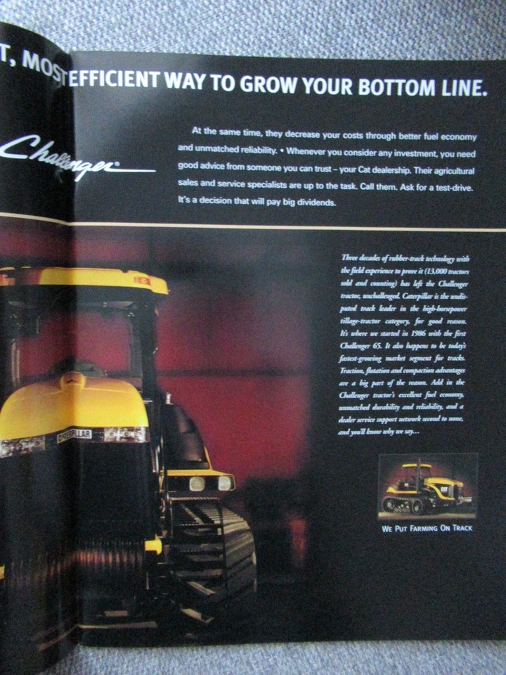 2001 CAT Caterpillar Challenger Tractor Brochure Models 65E 75E 85E 95E ...