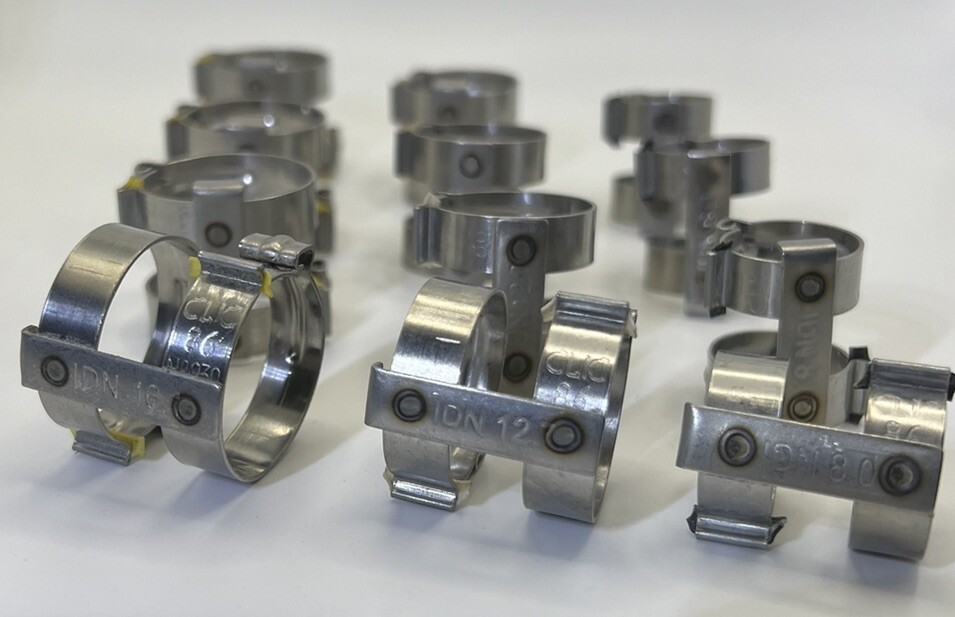 12 OEM CLIC 86-175 Aeroquip Refrigerant LINE Hose Clip Stainless Clamps ...