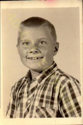 Vintage Found School Portrait Photograph Retro Smiling Boy in Checked ...