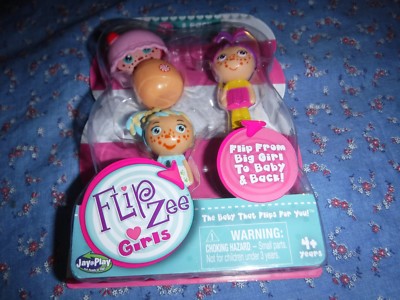 a. NIP FlipZee Girls Mini Doll Series 1 2 Pack Flip from Big Girl to ...