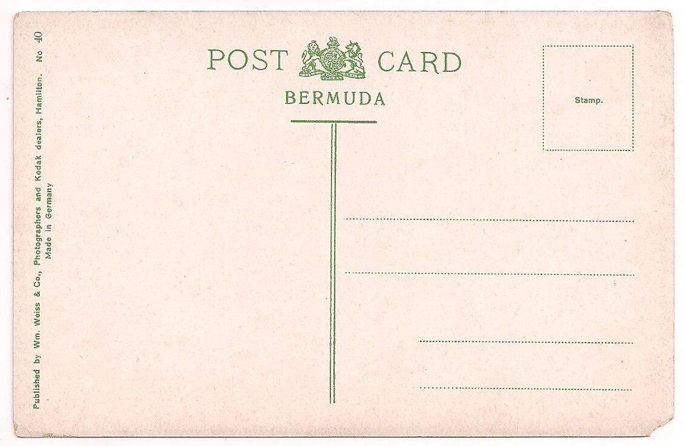 BERMUDA Postcard FISHERMAN HOME, BOAT, PALM TREE 1910's, Weiss & Co. in ...