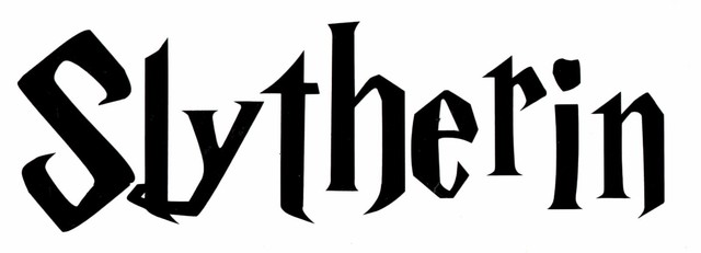 Harry Potter Slytherin House Name Text Cut Vinyl Wall Art Sticker ...