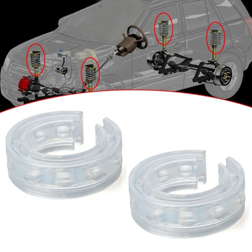 2Pcs Type-B White Car Rubber Shock Absorber Spring Bumper Buffer Power ...