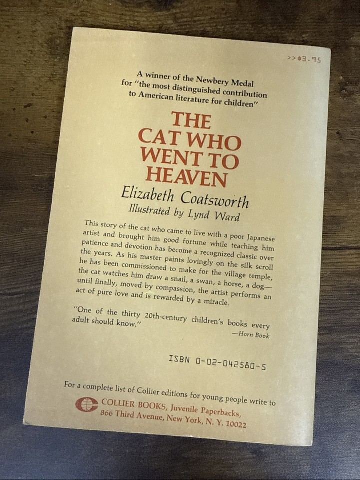 The Cat Who Went to Heaven by Coatsworth, Elizabeth Aladdin Books ...