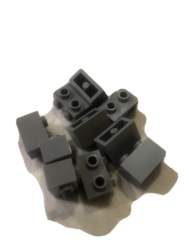 NEW - Lego 2x1 Modified Brick x10 - Studs on 1 Side Dark Bluish Grey ...