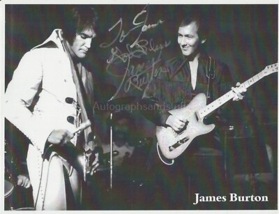 James Burton Hand Signed 8x10 Photo Autograph Guitarist Elvis Presley ...