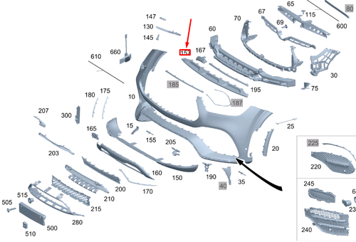 MERCEDES-BENZ GLE W167 Untere Stoßstangenabdeckung A1678857003 NEU ...