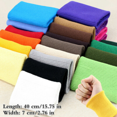 40CM Cotton Knit Ribbed Cuffs Trims Stretch Sweater Trimmings Sewing ...