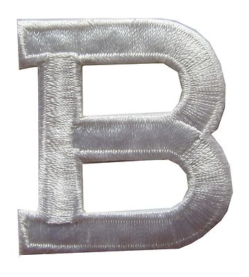 1-3/4" Beige White Letter "B" Embroidery Iron On Appliqué Patch/Old ...