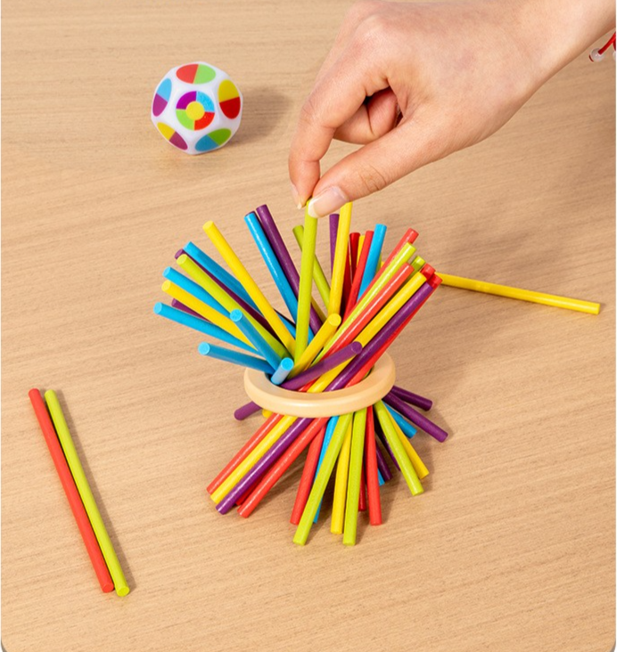 Montessori Wooden Stick Game 3-in-1 – Early Learning Dice & Counting ...