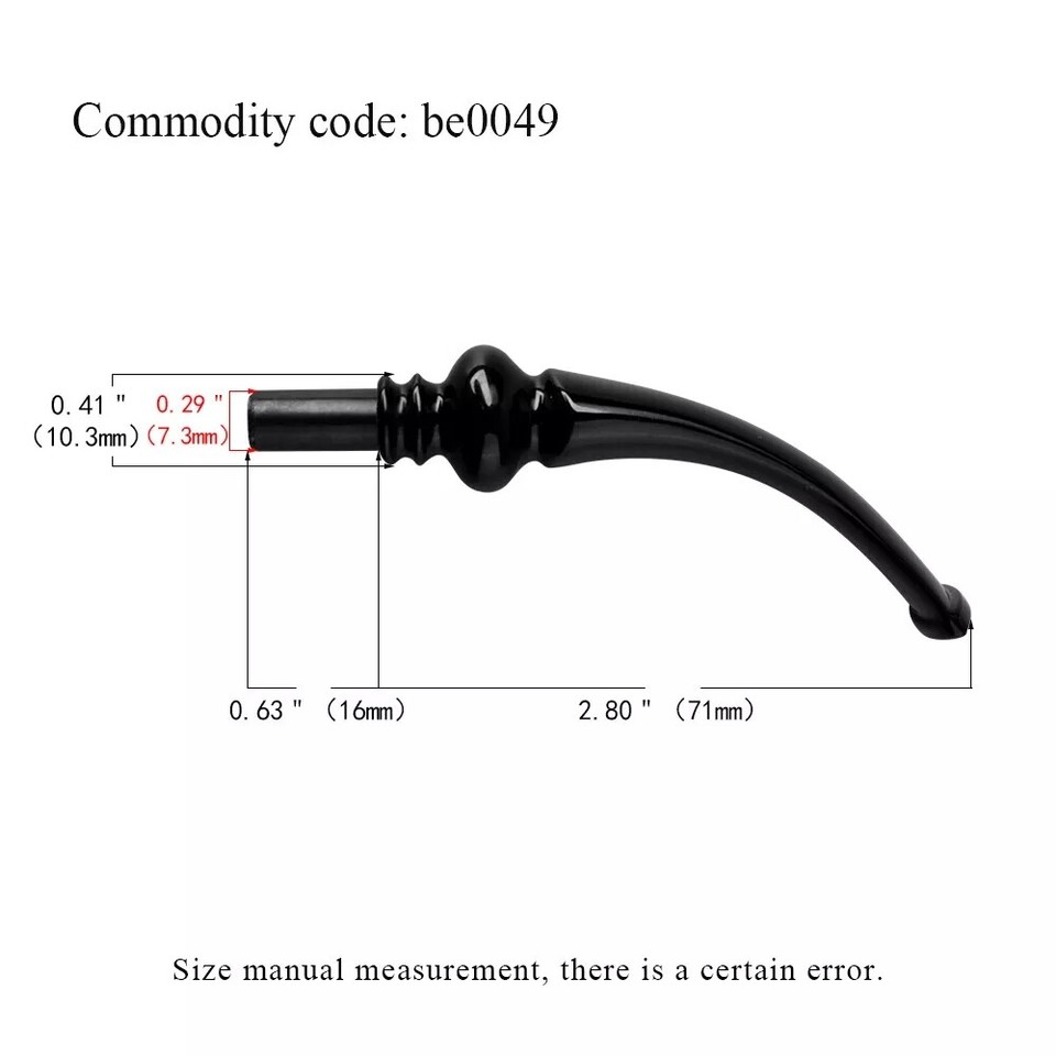 3mm Curved Pipe Stem Acrylic Stem Mouthpiece Replacement For Tobacco ...